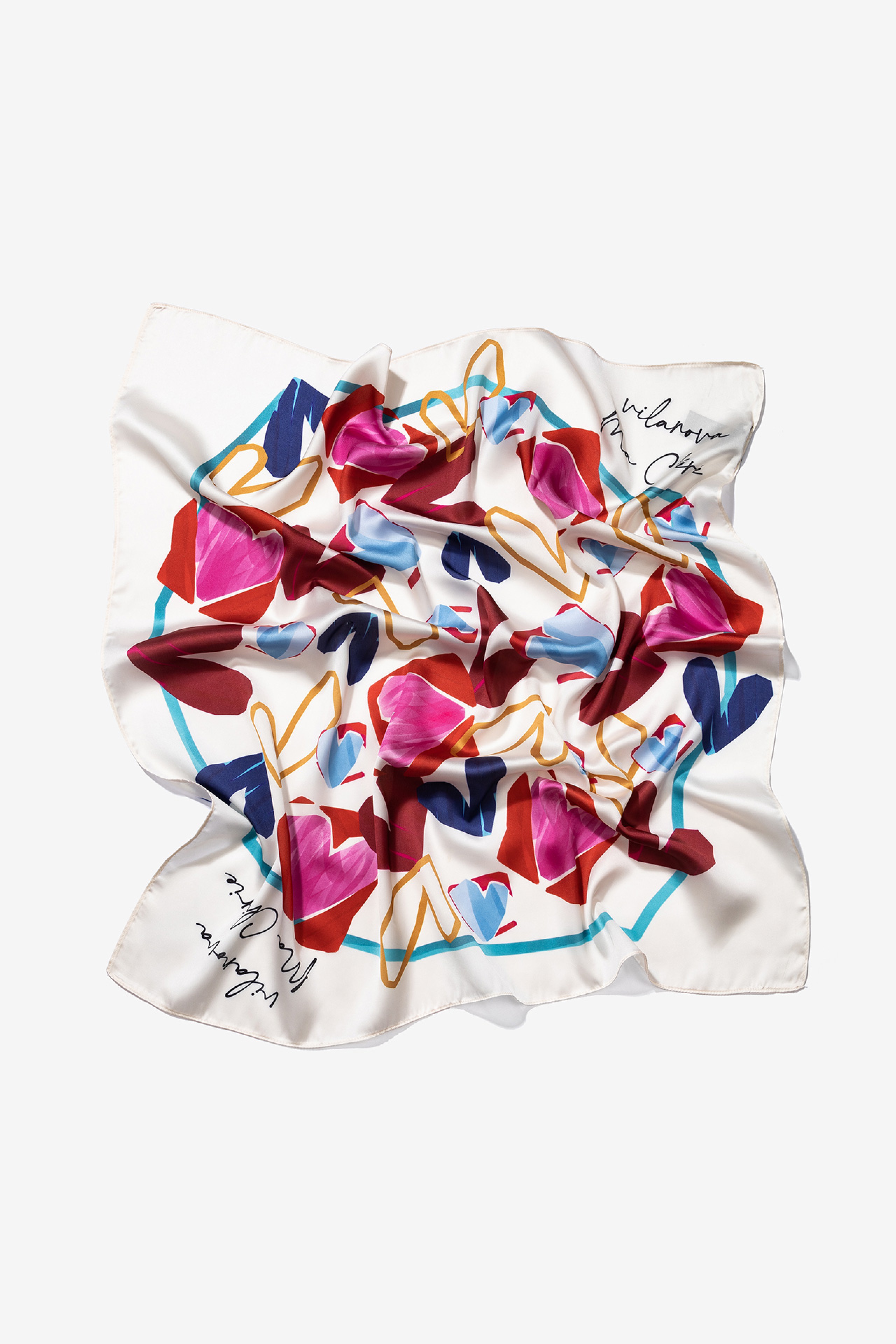 Floral Vibrant Square Scarf - 71013788_110 - Vilanova