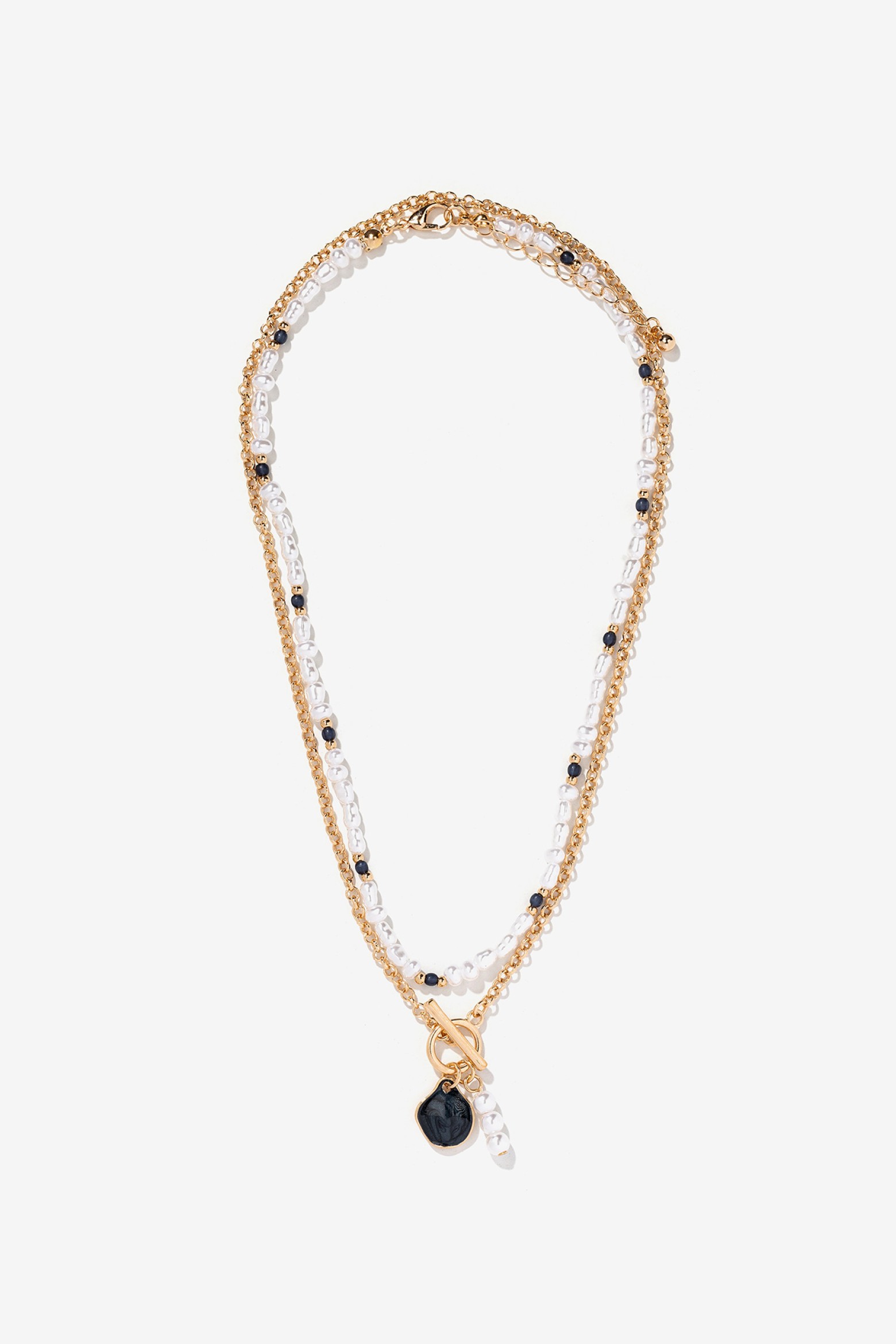 Double Chain Pearl Necklace - 71014222_990 - Vilanova