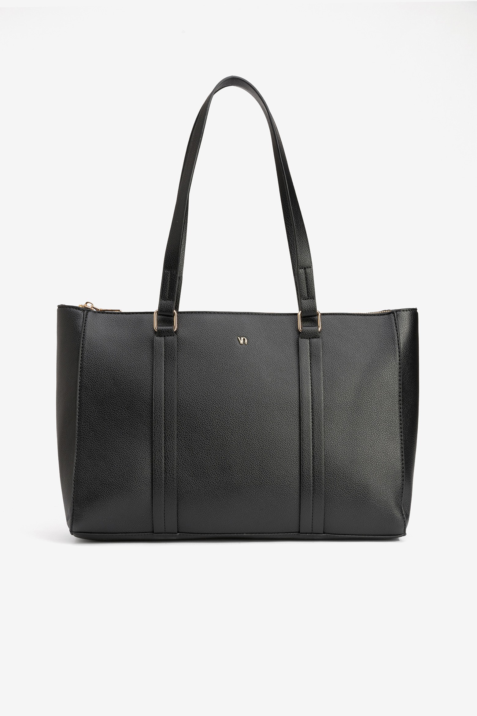Structured Black Tote Bag - 71014779_000 - Vilanova