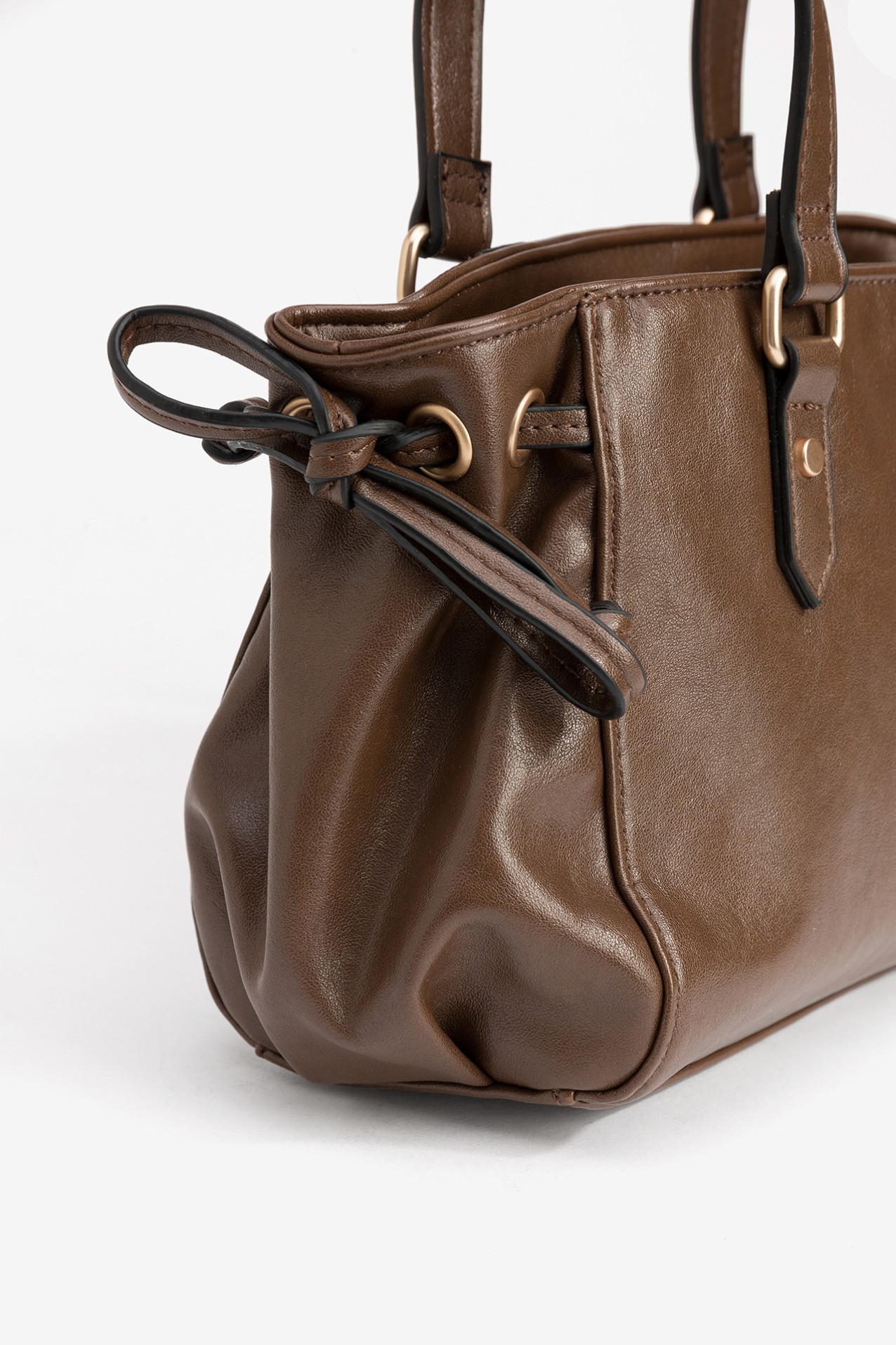 Brown Structured Shoulder Bag - 71014682_221 - Vilanova